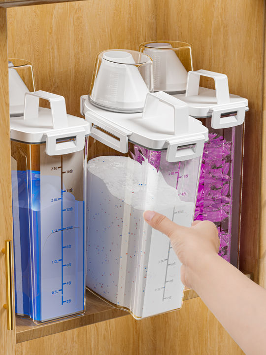 Large Capacity Laundry Detergent Storage Box Plastic Soap Container ...