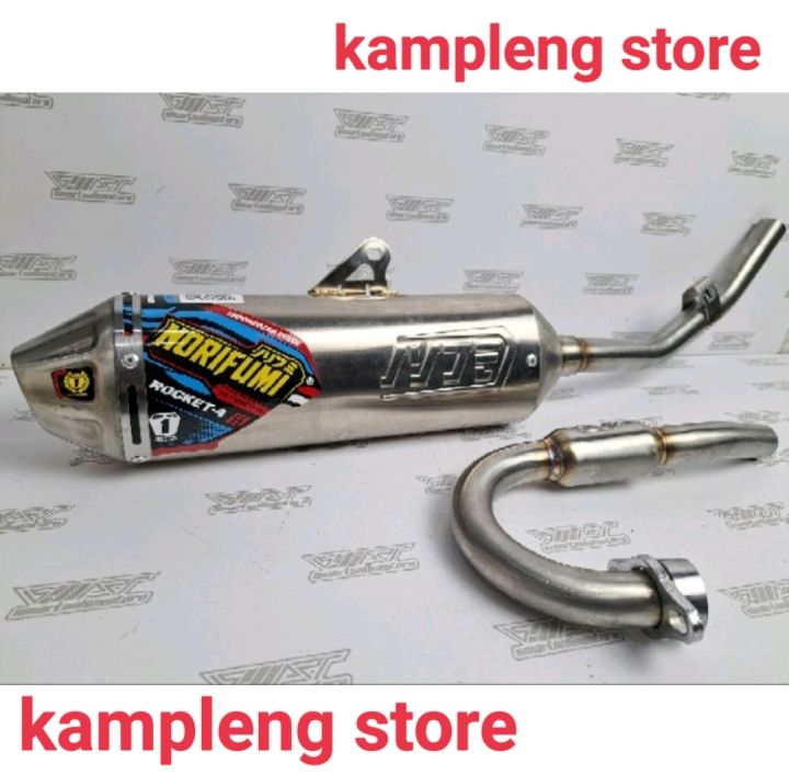 TERBARU KNALPOT NORIFUMI ROCKET 4 LOGO BARU FULLSYSTEM KLX150 CRF150L D ...