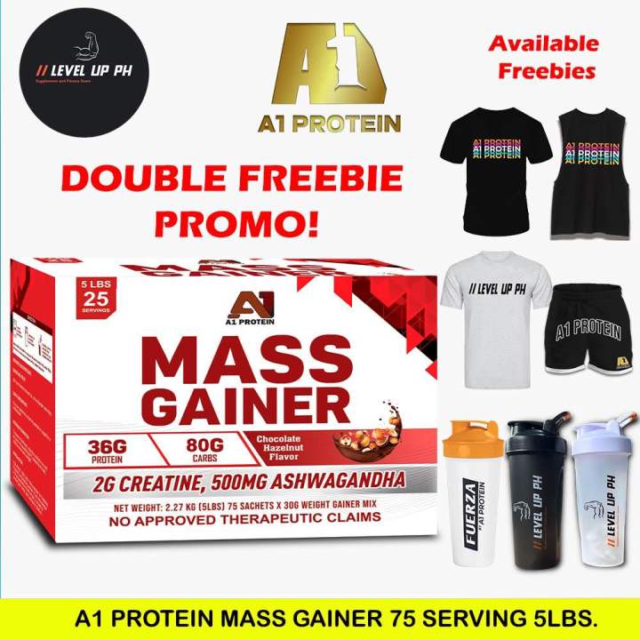 A1 PROTEIN MASS GAINER 5LBS NEW PACKAGING & IMPROVED FORMULA (75 ...