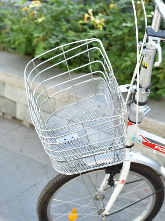 ROGYTO | Folding Durable Metal Bicycle Basket Blue | Lazada Singapore