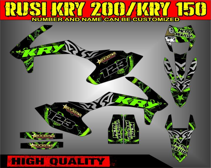 Rusi KRY 200, Rusi KRY 150 decals sticker, Laminated | Lazada PH