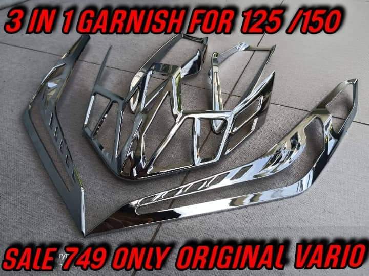 3IN1 CHROME GARNISH FOR HONDA CLICK 125/150 | Lazada PH