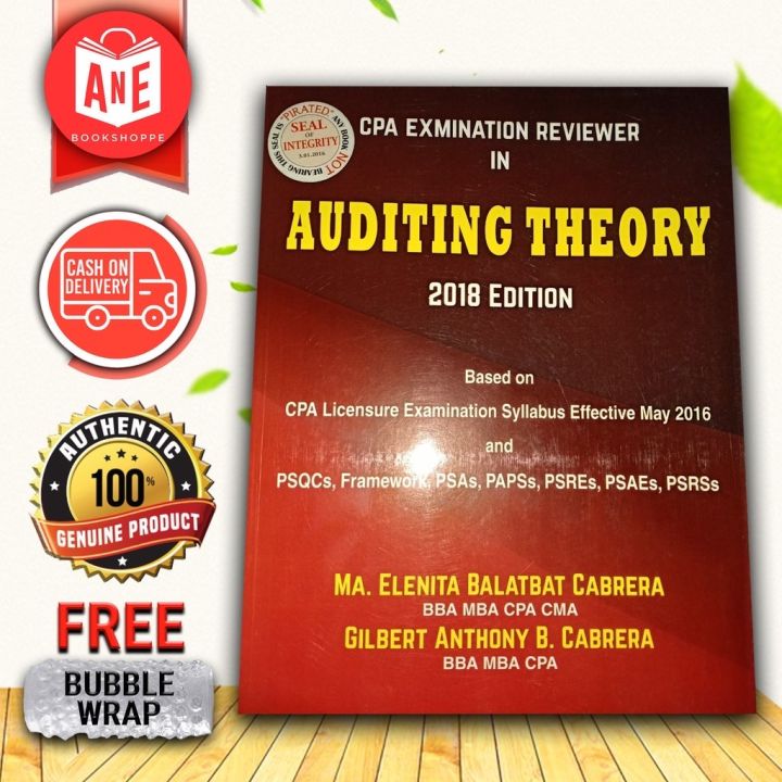 AUTHENTIC AUDITING THEORY REVIEWER 2018ed by Cabrera | Lazada PH