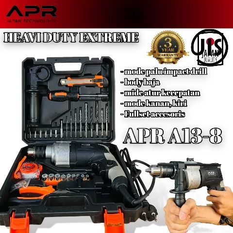 Raja bor impact drill 13mm APR ap08 pro series beton besi kayu sekrup drilling kualitas maktec ...