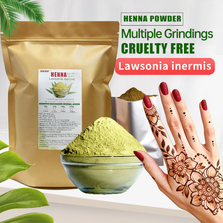 Serbuk Henna Natural Lawsonia Inermis Cruelty Free Preservative Free ...