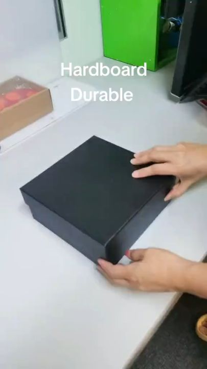 Hard Cover Black Gift Box - Top Bottom Solid Packaging Box | Lazada