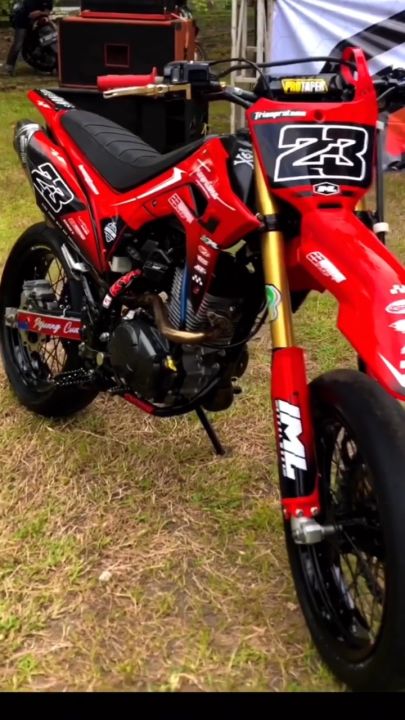 Decal Stiker CRF 150 L Full Body Terbaru 2024 Warna Merah Hitam ...