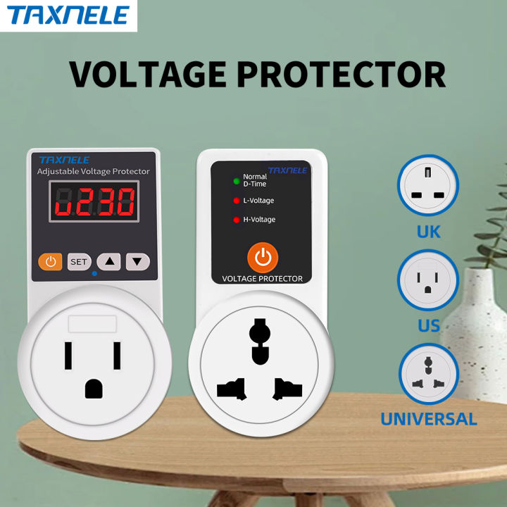 Socket Type Voltage Protector AC 220V Adjustable 16A Power Surge ...