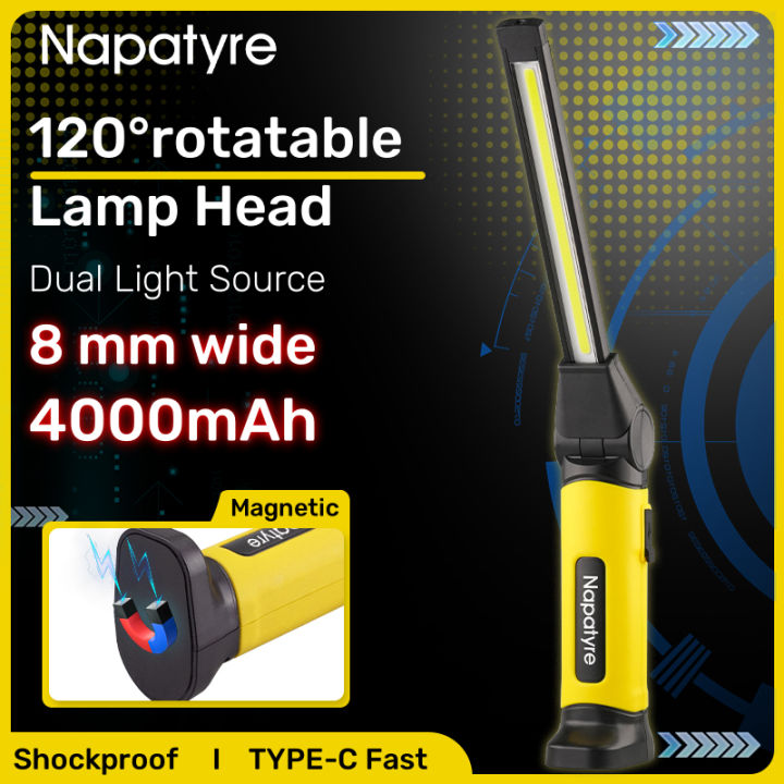 NAPATYRE 507 LED Car Rechargeable Work Light COB Tube Light ...