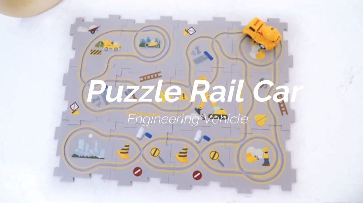 Mum's K Puzzle Rail Car Kids Educational Puzzle with Tracks Gift Set ...