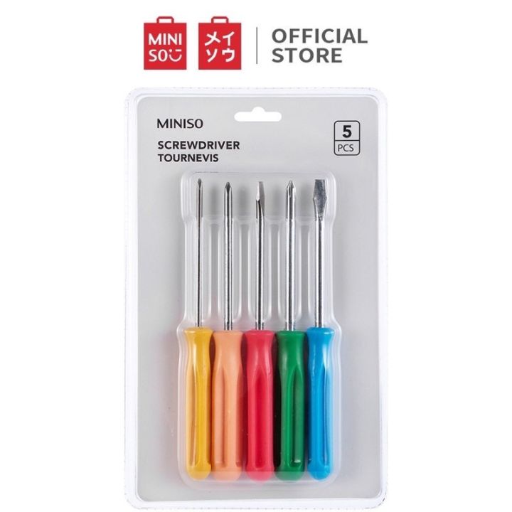 Bộ 5 Tua Vít Miniso 5 Màu Tuavit Miniso Bộ 5 Vít Vặn Mở Ốc Miniso ...
