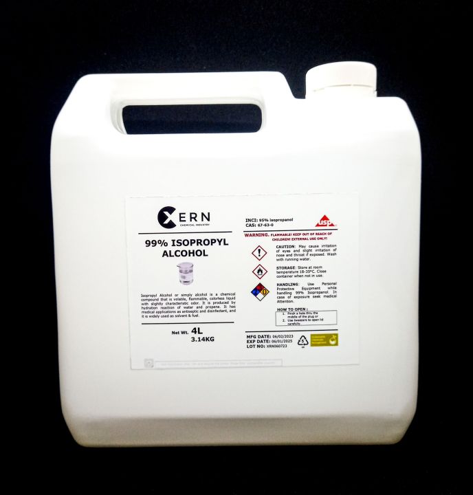 99% Pure Isopropyl Alcohol / IPA / Industrial Solvent 4L | Lazada PH