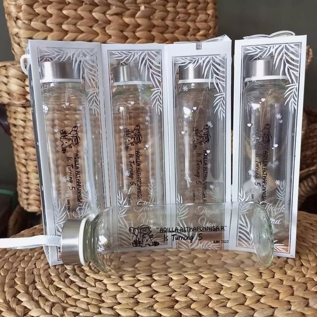 minimal 100pcs Souvenir botol sablon (nama/logo perusahaan)di kemas ...