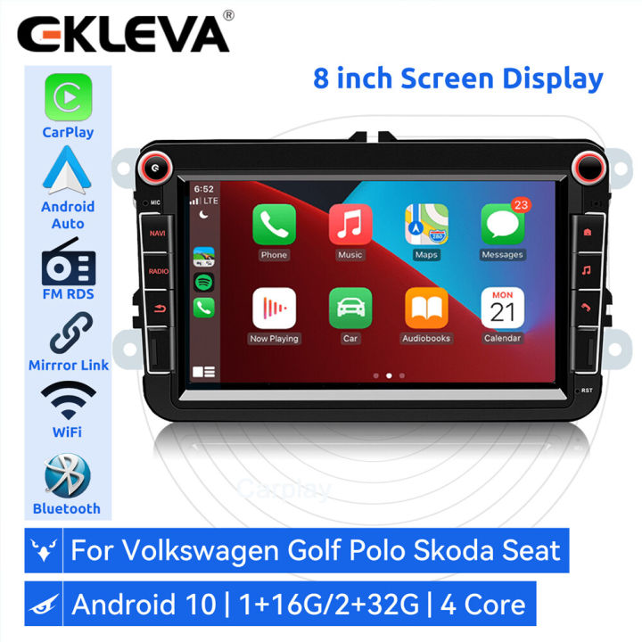 EKLEVA 8 Inch Android Car Radio 2 Din Auto Stereo Multimedia Player ...