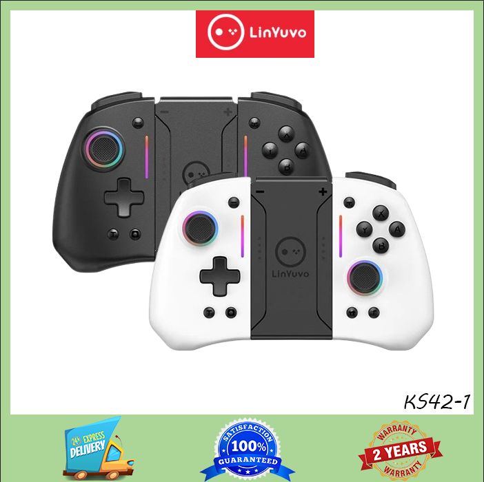 LinYuvo-KS42-1-NS Switch Dual Vibration Wireless Controller 6-Axis Vibration Game Controller ...