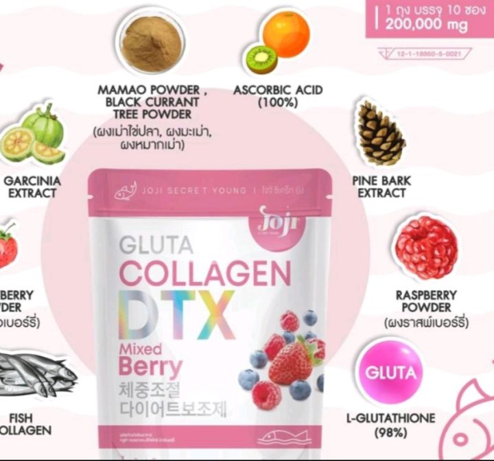 Gluta Collagen DTX Joji 200.000mg Collagen Detox | Lazada Indonesia