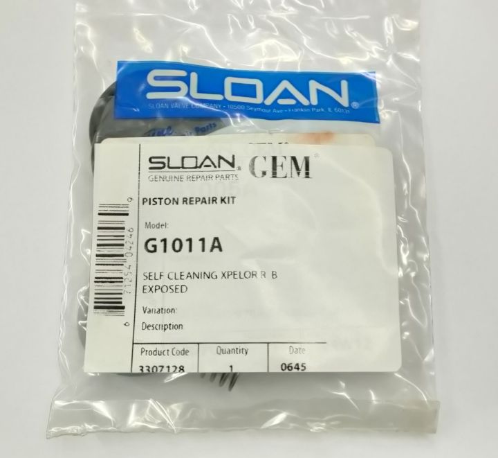 Sloan Piston Repair Kit G1011A | Lazada PH