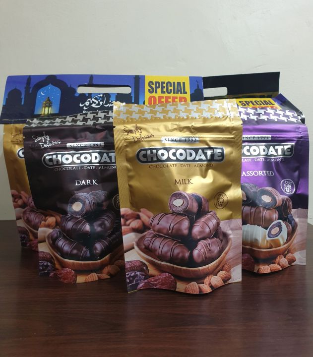 Chocodates & Carrefour (Chocolate. Dates. Almond) Assorted | Dubai ...
