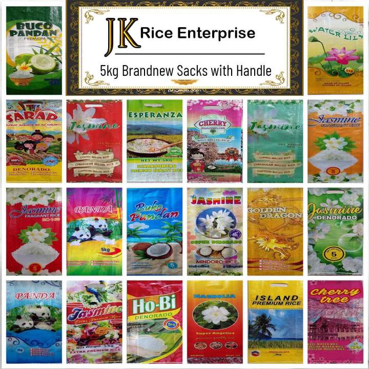 5kg Double Laminated Sacks with Handle-New Sacks-Many Designs | Lazada PH