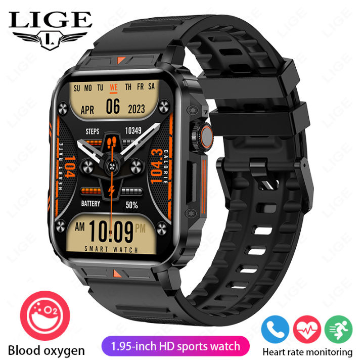 LIGE Original Smartwatch for Man 100+Sports Outdoor Large Screen 340 ...