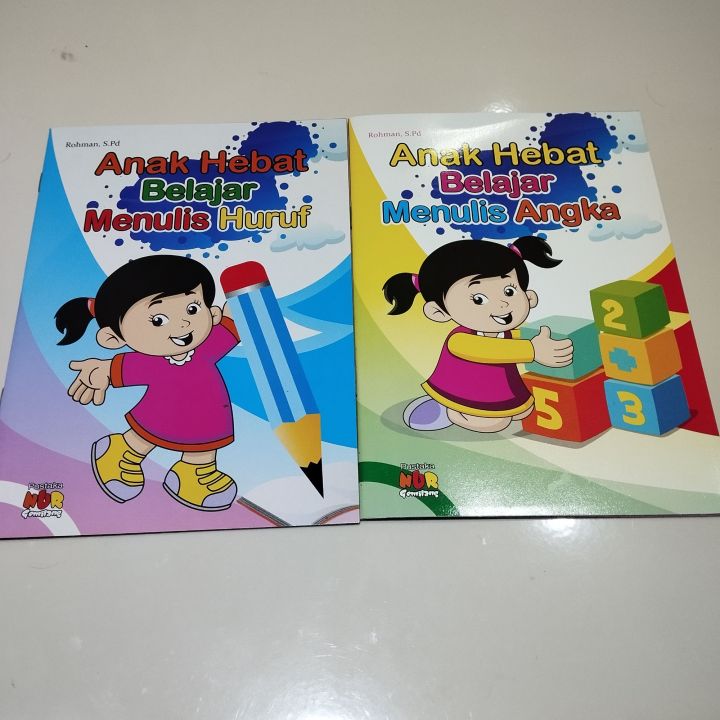 Buku Anak Hebat Belajar Menulis Huruf dan Menulis Angka (Full Color ...
