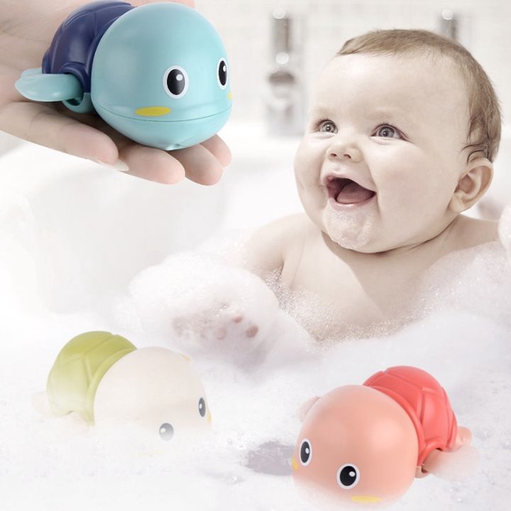 Wonderful Toys Baby Bath Toy Swimming Plaything Cartoon Tortoise Cute Animals Shape Baby ...
