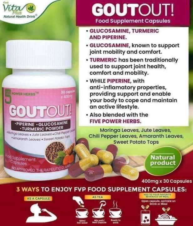 First Vita Plus Gout Out 30 Capsule | Lazada PH