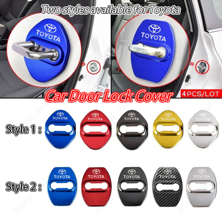 4Pcs Stainless Car Door Lock Cover for Toyota Gr Sport Toyota Raize ...