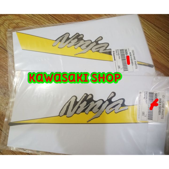 stiker tangki ninja rr new kuning 2014 original kawasaki | Lazada Indonesia