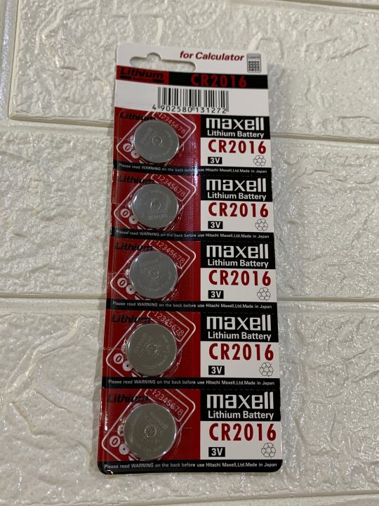 ถ่านกระดุม Maxell รุ่น CR2016 3V ของแท้ 100% (1 แผงมี 5 ก้อน) | Lazada.co.th