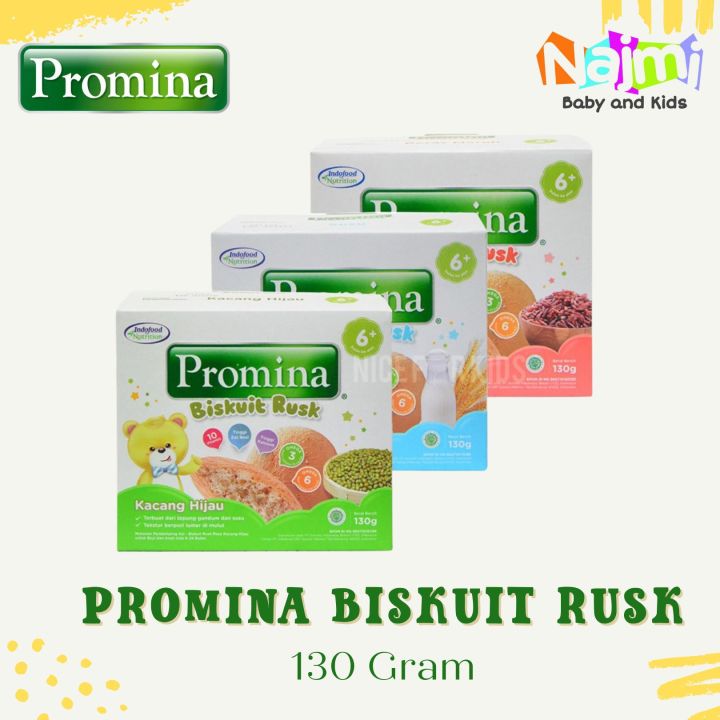 (Free Packing) Snack MPASI Bayi Promina Biskuit Rusk 130gr Rasa Susu ...