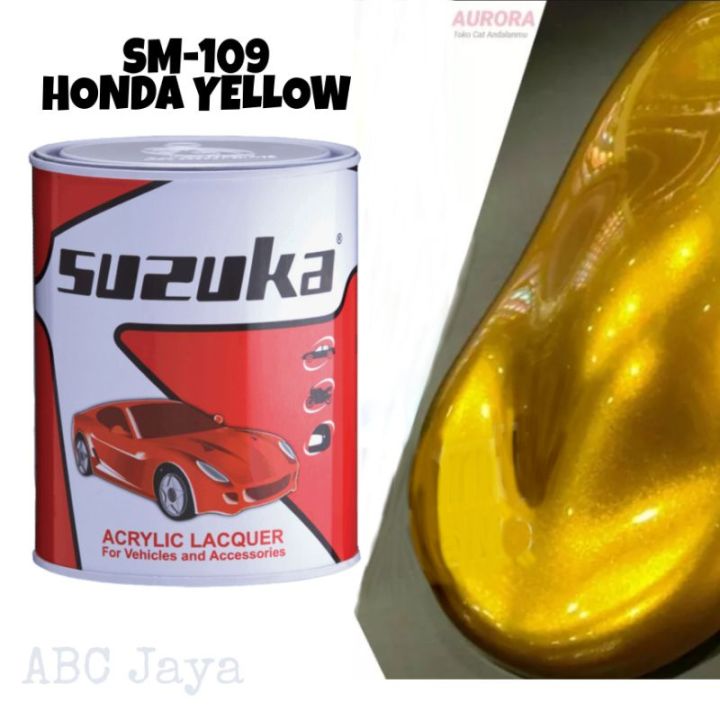 Cat Suzuka SM-109 Honda Yellow 200gr Kuning Emas Metalic Honda Yellow ...