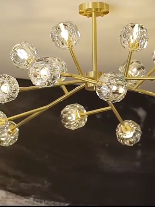 Nordic Chandelier Ceiling Light Tri color Dining Drop Lamps Hanging ...