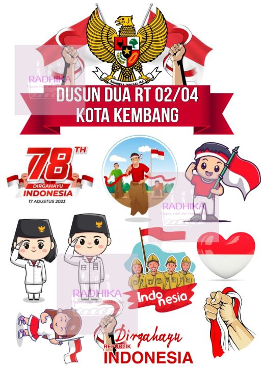 Topper hiasan kue tumpeng kemerdekaan hut ri 17 agustus | Lazada Indonesia