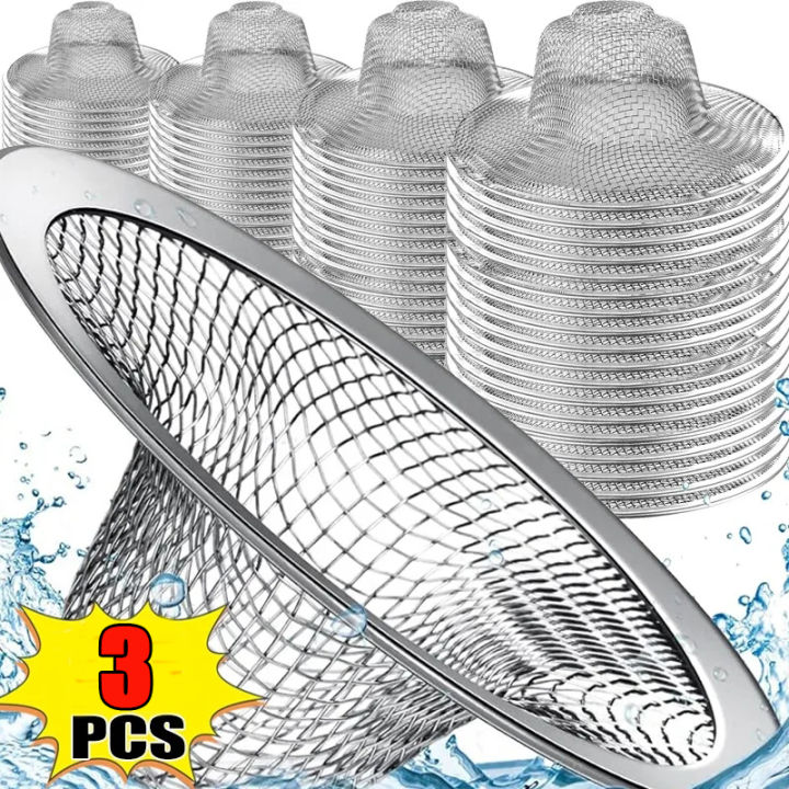 3Pcs Stainless Steel Kitchen Floor Drain Sink Filter Bathroom Floor ...