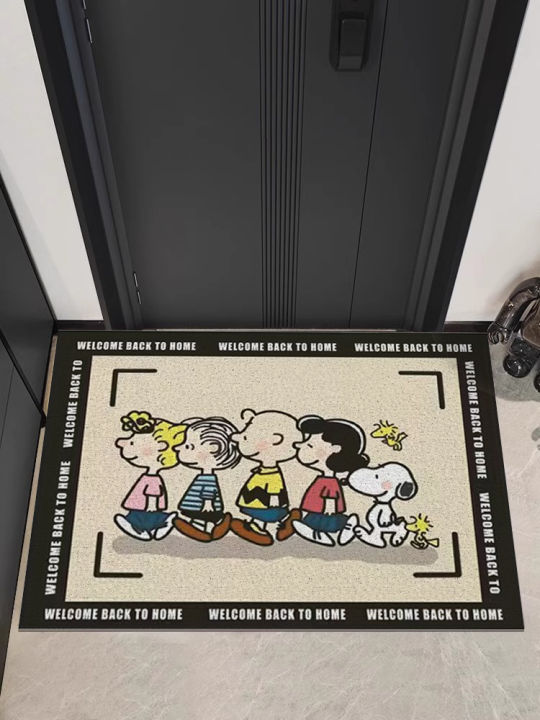 Snoopy Entrance Door Mat Silk Ring Doorway Entrance Mat Cartoon Indoor ...