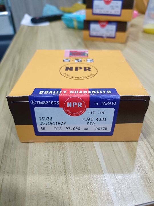 PISTON RING ISUZU 4JA1, 4JB1 ( STD/.25) NPR JAPAN | Lazada PH