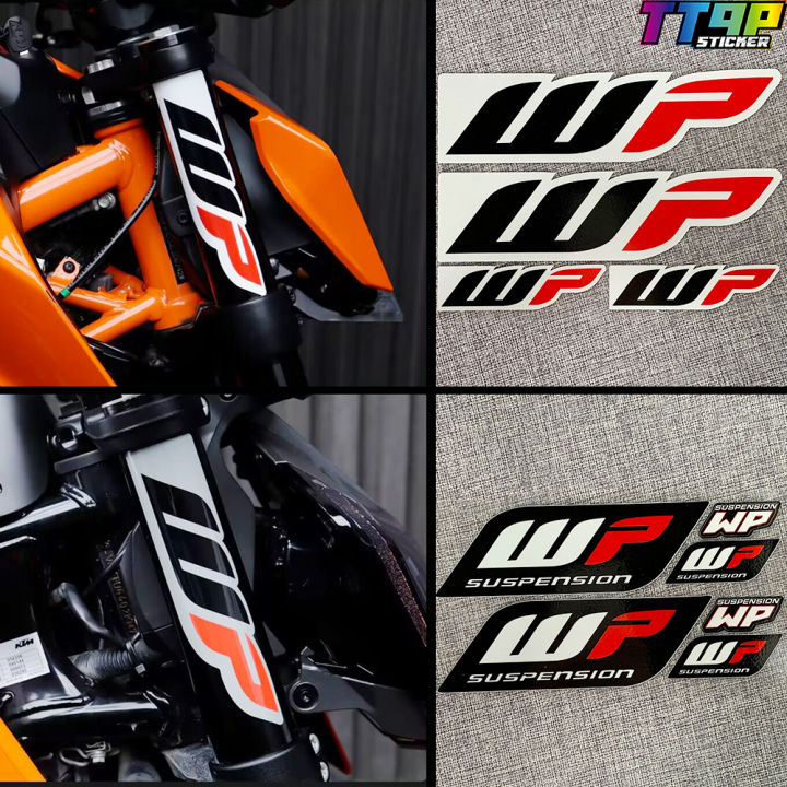 WP Reflective Damping Sticker Is Applicable To KTM Off-road Motorcycle Refitted Front Fork Shock ...
