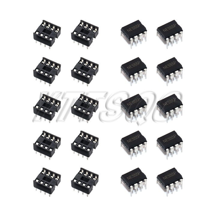 20Pcs (10 Each) NE555 NE555P IC 555 Timer Programming Oscillator Chip ...