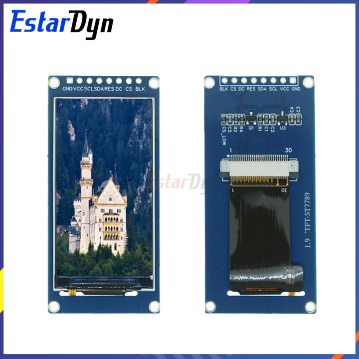 Estardyn 1.9 Inch IPS Full Angle TFT Display Screen LCD Screen Color Display Module SPI Serial ...