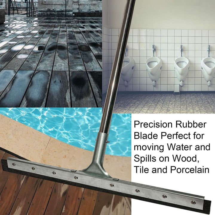 Losaria 40/60/80 cm Heavy Duty Floor Squeegee Scrubber Optional with ...