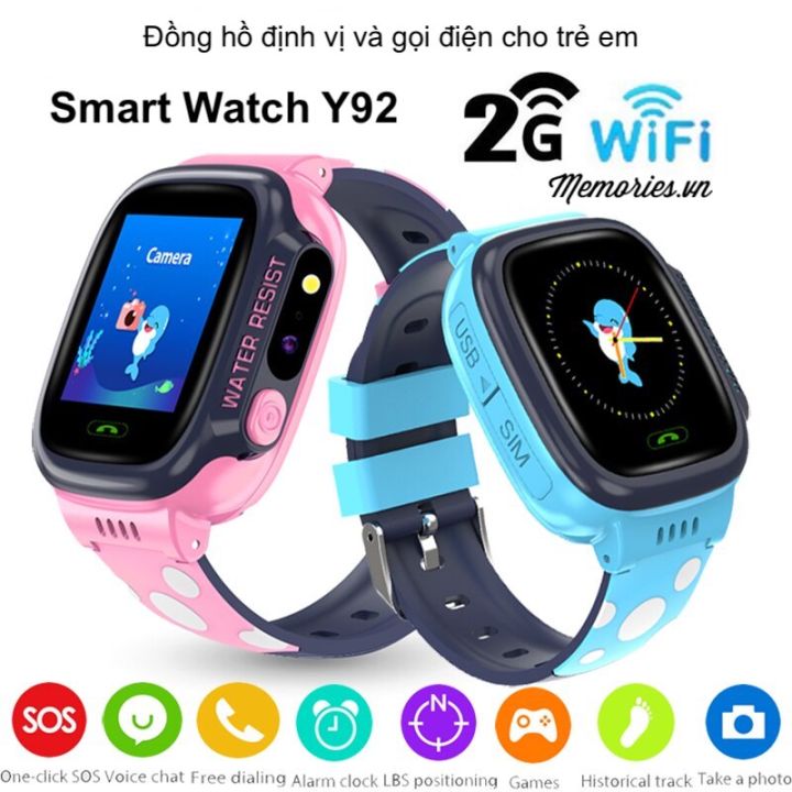 Đồng Hồ Thông Minh Trẻ Em Y92 Gắn Sim Gọi Điện, Có Camera, Định Vị, Kháng Nước IP67 - Smart ...