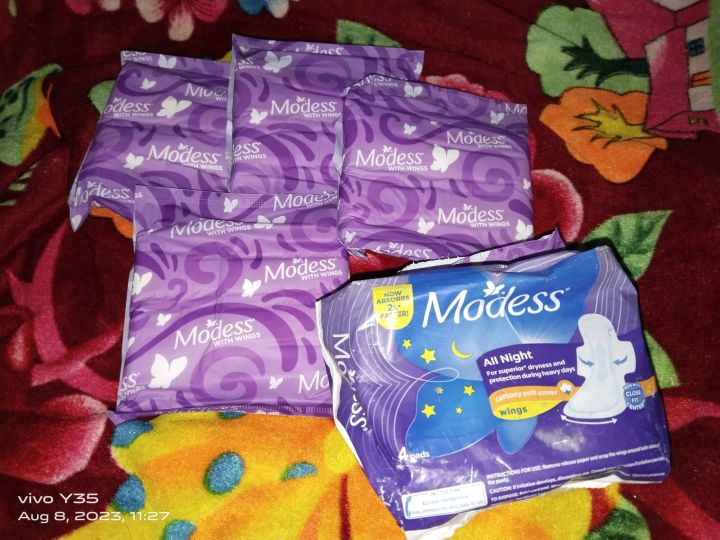 SaleSuper sale ! 50% off ! Modess All night with wings 4pcs | Lazada PH