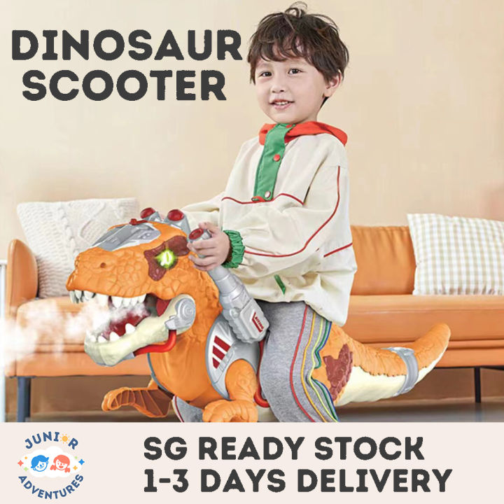 Multifunctional Dinosaur Toy with Ride-On and Scooter, Music, and Light ...