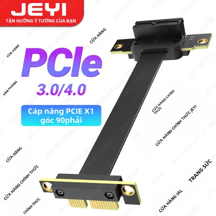 Cáp Nâng JEYI PCIe 3.0/4.0 X1 90 ° Cáp Mở Rộng PCI Express Góc Phải Cho ...