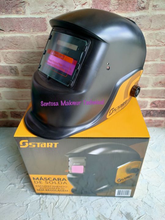 Welding Helmet Helm Topi Topeng Kedok Las Auto Dark Otomatis | Lazada ...