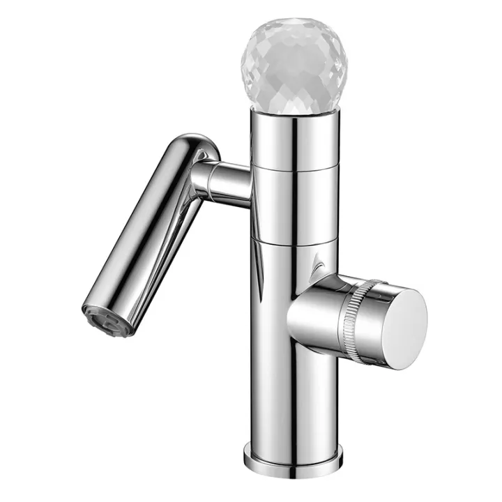 DXD | Crystal Pearl Basin Faucet with Sensor and Omnidirectional Swivel ...