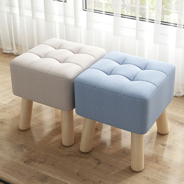 Small Stool Modern Creative Soft Seats Minimalist Solid Wood Sofa ...