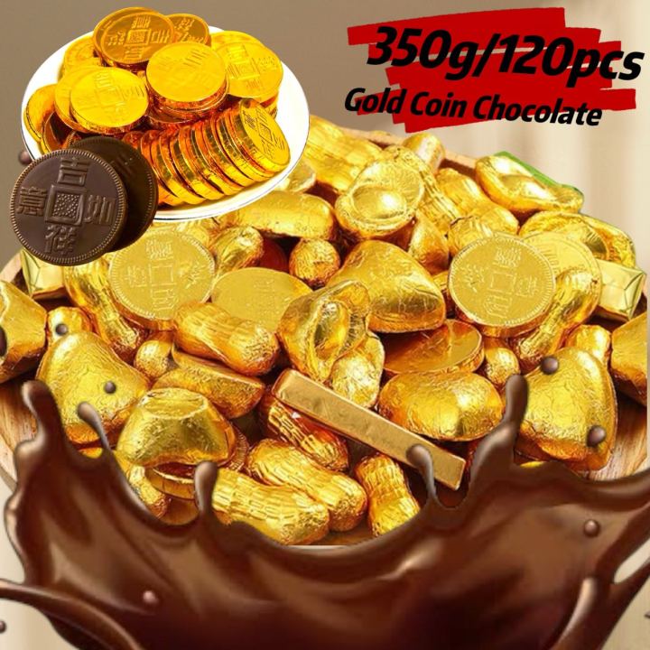120pcs money gold coin chocolate candy giveaways for kids gold ...