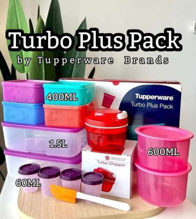 TURBO CHOPPER PLUS FULL SET/CHOPPER ORIGINAL TUPPERWARE/HADIAH ...